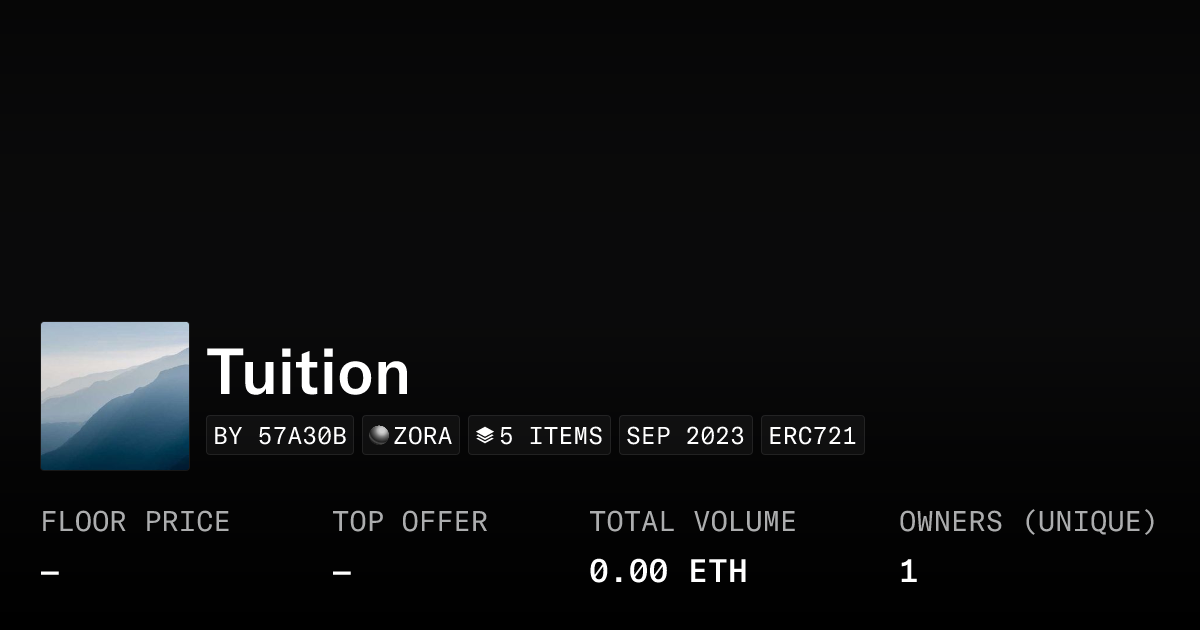 Tuition - Collection | OpenSea