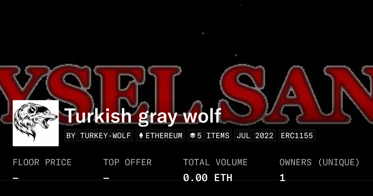 Turkish gray wolf - Collection | OpenSea