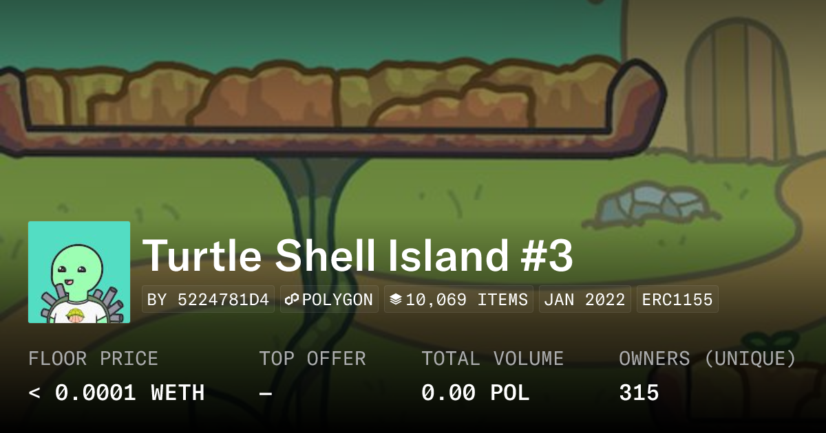 Turtle Shell Island #3 - Collection | OpenSea