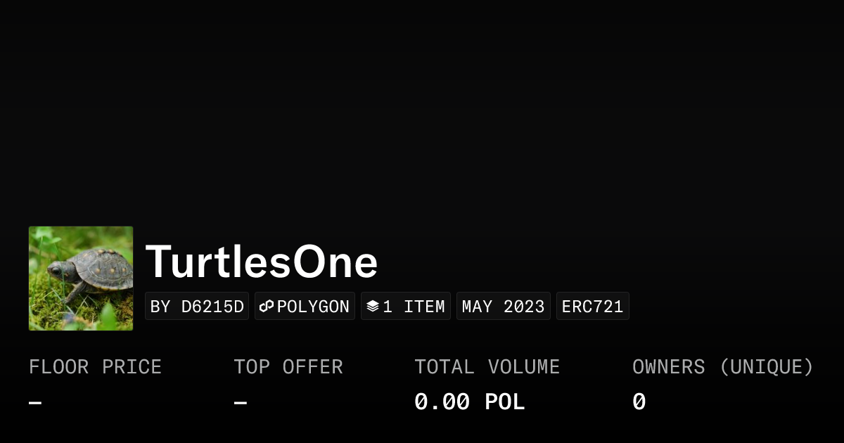TurtlesOne - Collection | OpenSea