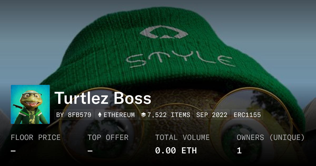 Turtlez Boss - Collection | OpenSea