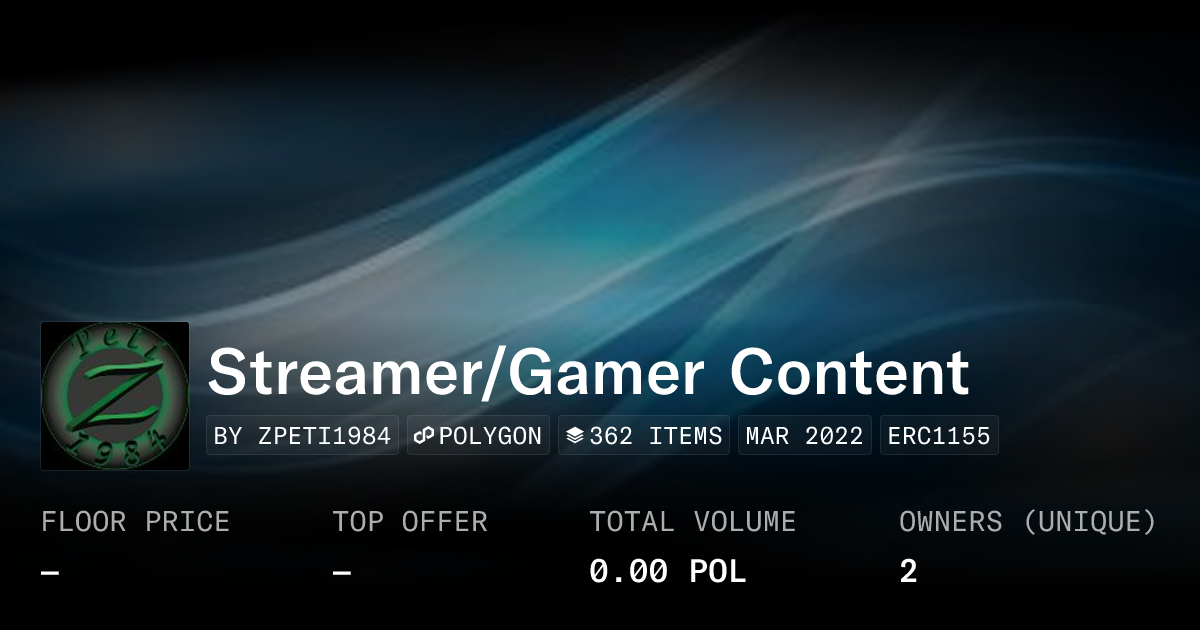 Streamer/Gamer Content - Collection | OpenSea