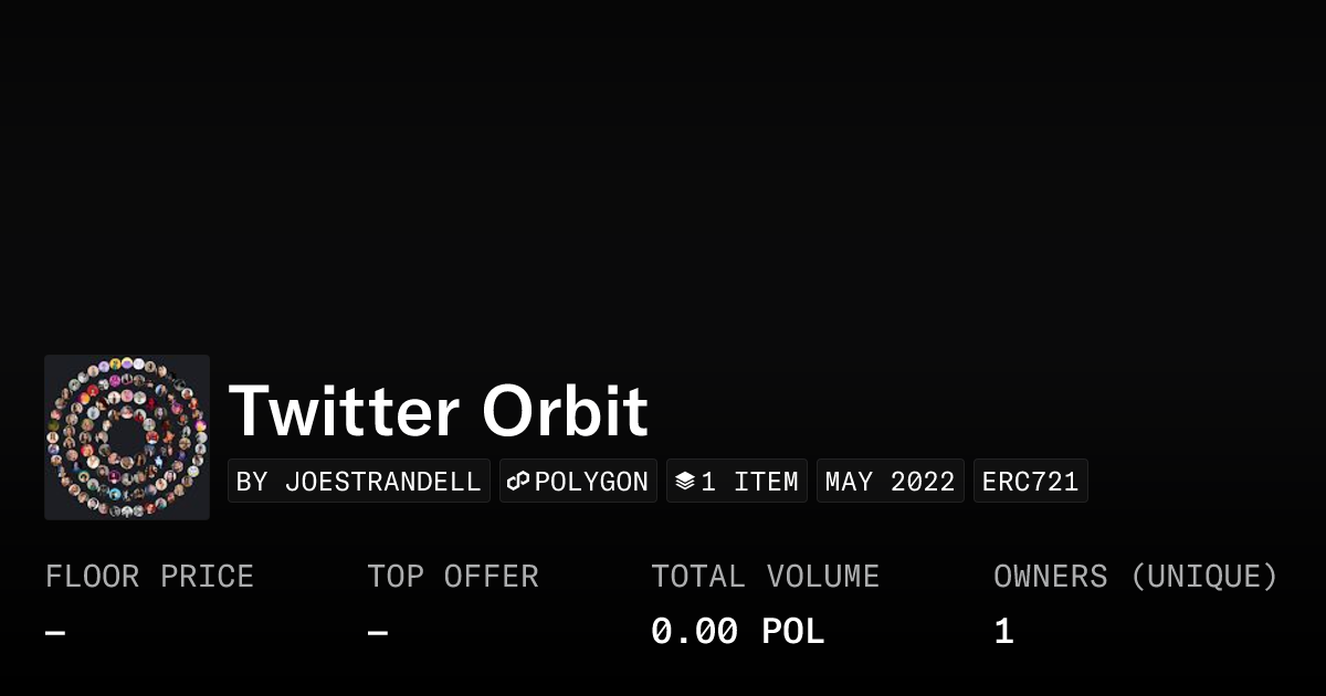 Twitter Orbit - Collection | OpenSea