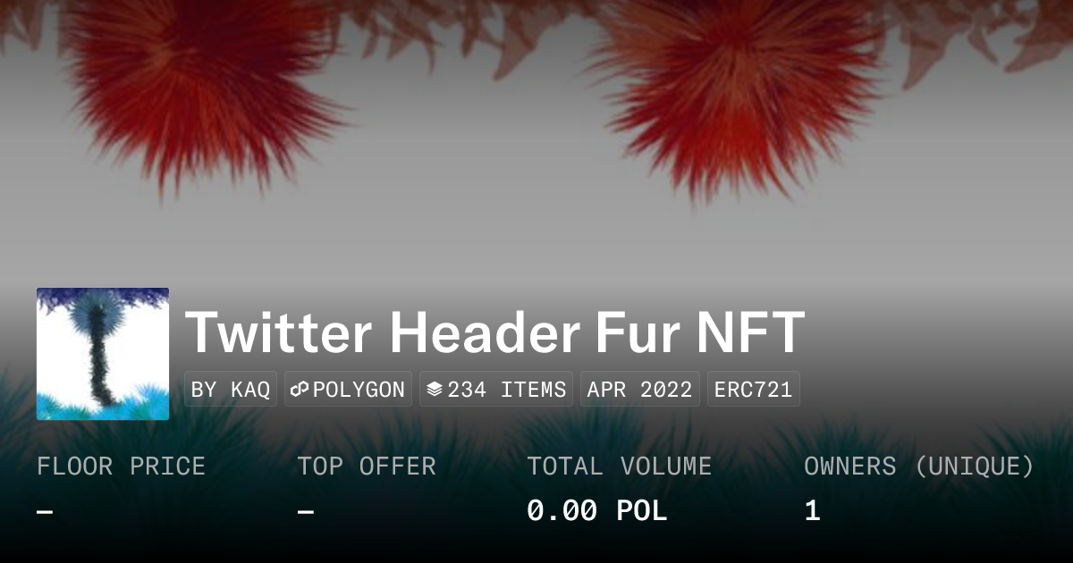Twitter Header Fur NFT - Collection | OpenSea