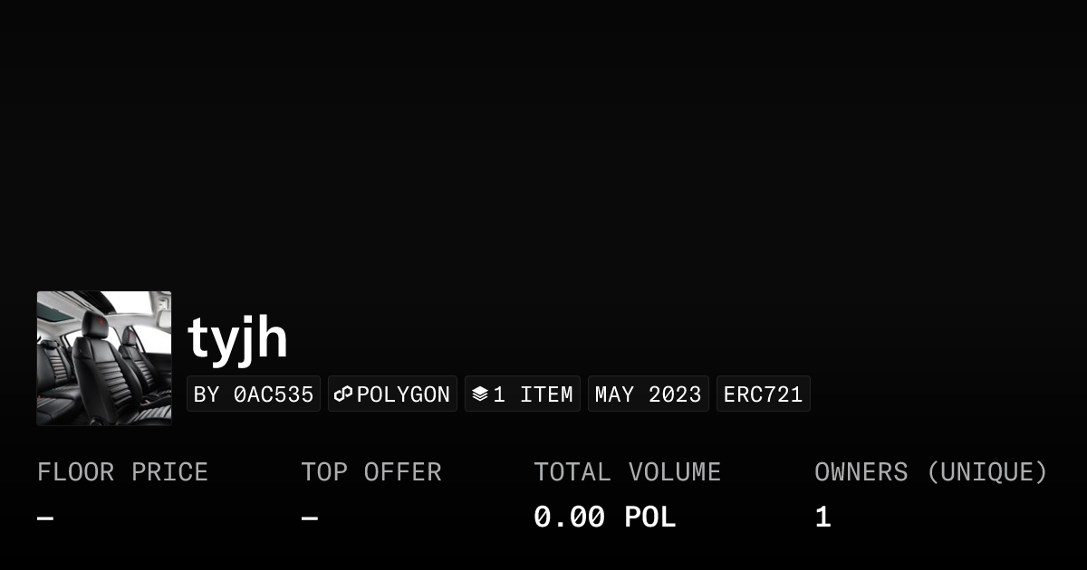 tyjh - Collection | OpenSea