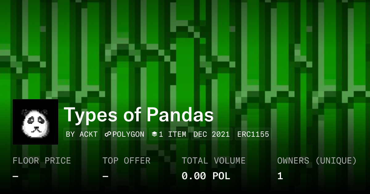 Types of Pandas - Collection | OpenSea