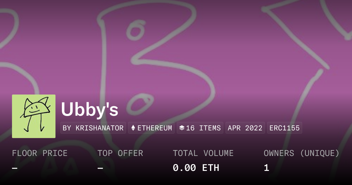 Ubby's - Collection | OpenSea