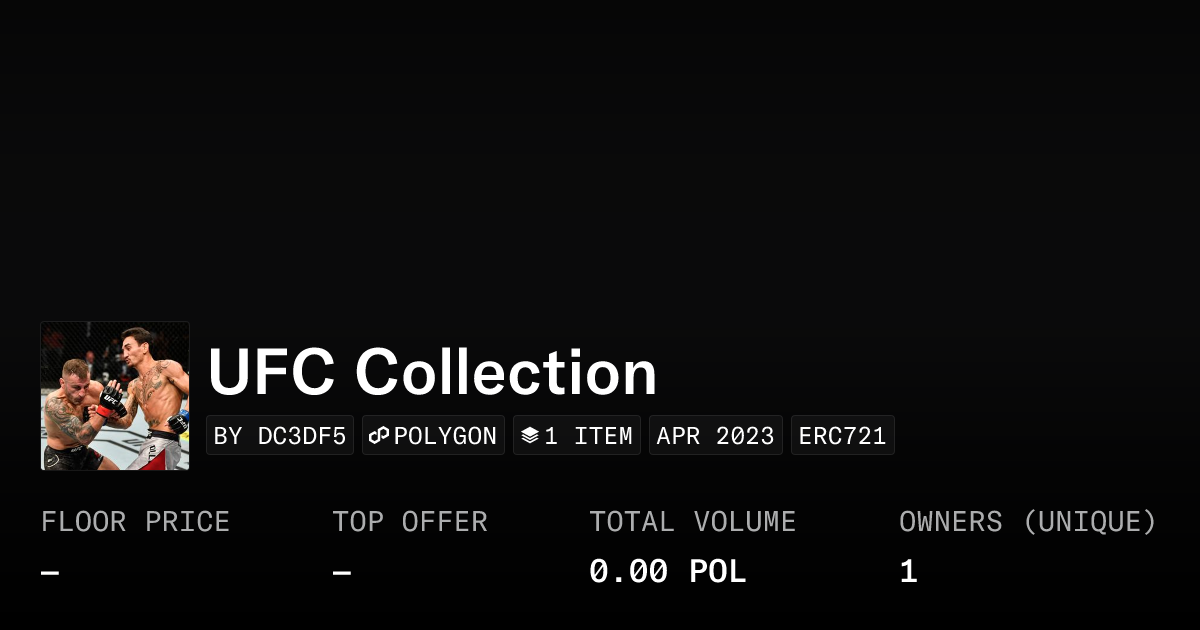 UFC Collection - Collection | OpenSea