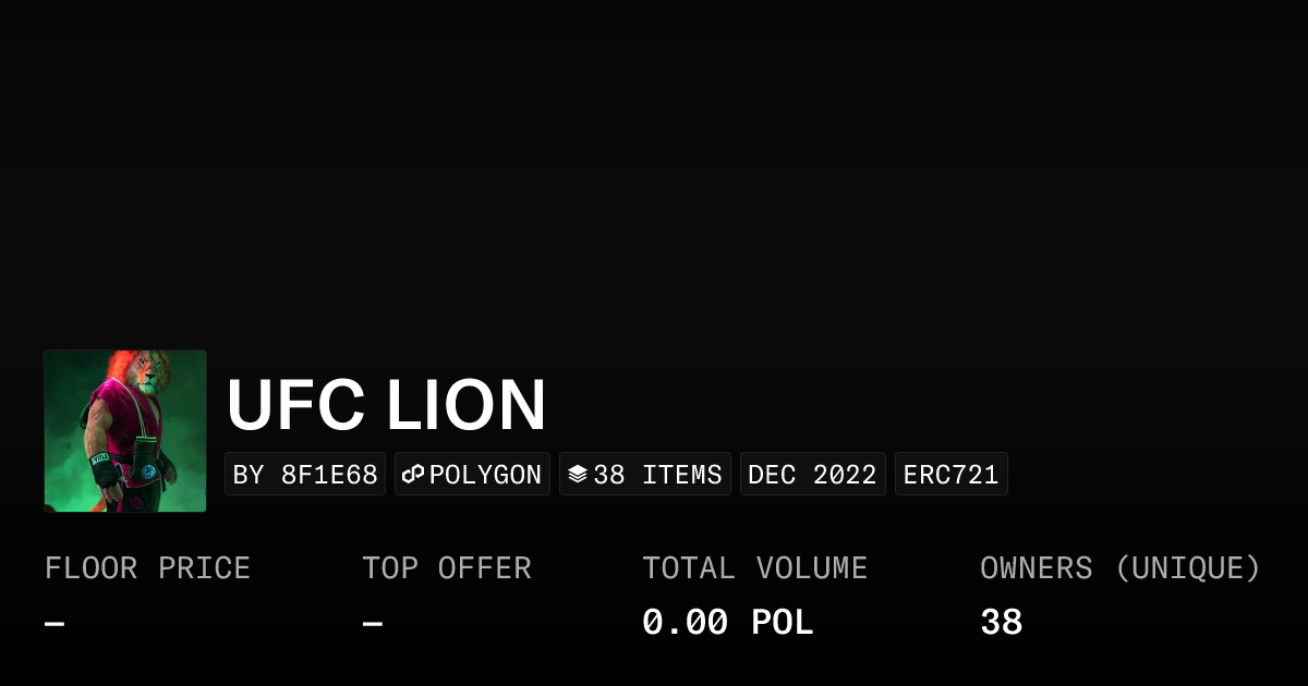 UFC LION - Collection | OpenSea