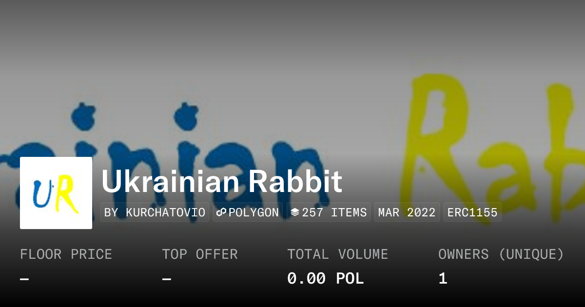 Ukrainian Rabbit - Collection | OpenSea