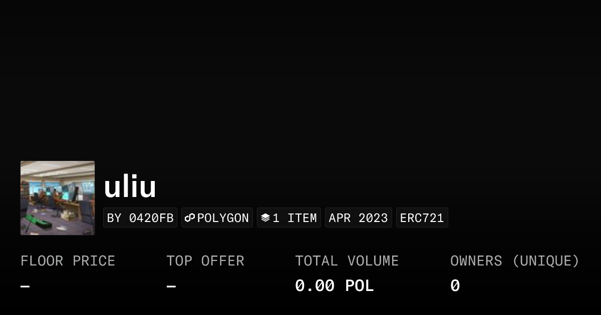 uliu - Collection | OpenSea