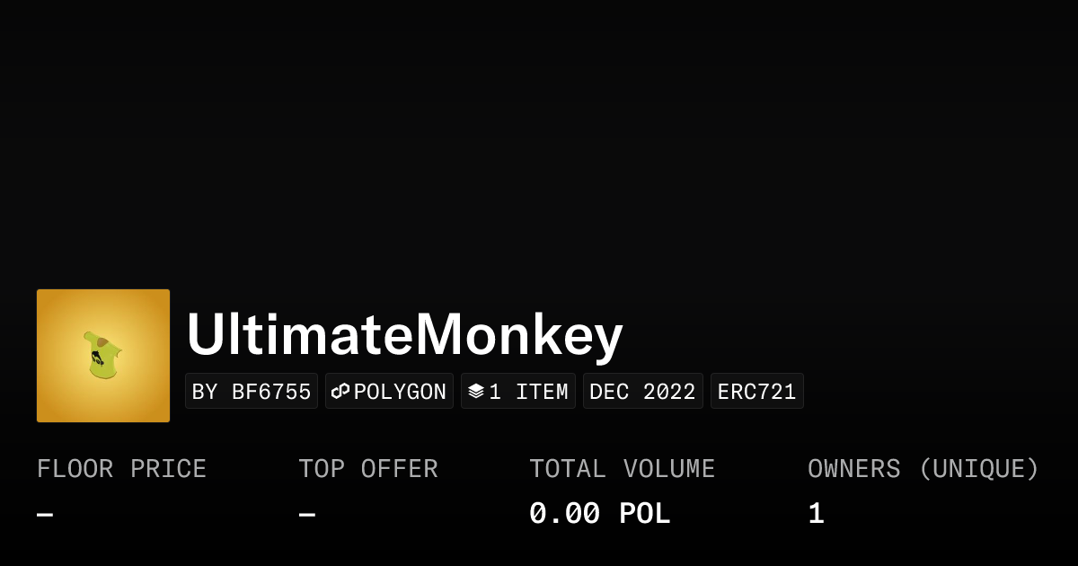 UltimateMonkey - Collection | OpenSea
