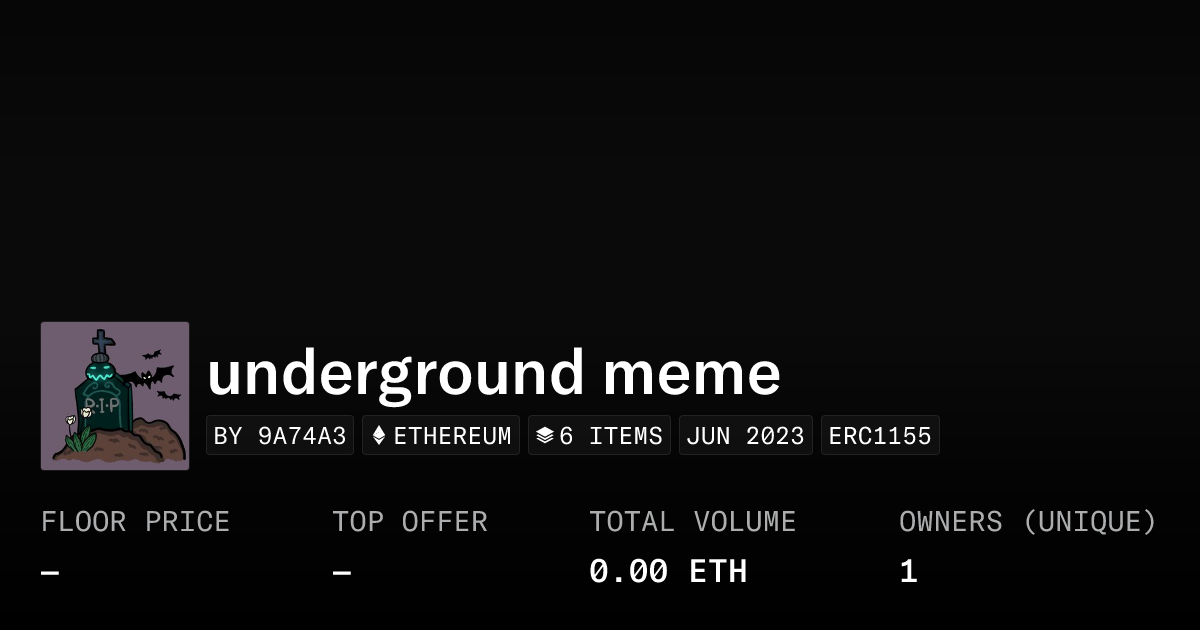 underground meme - Collection | OpenSea