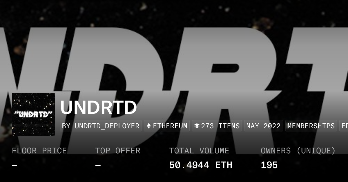 UNDRTD - Collection | OpenSea