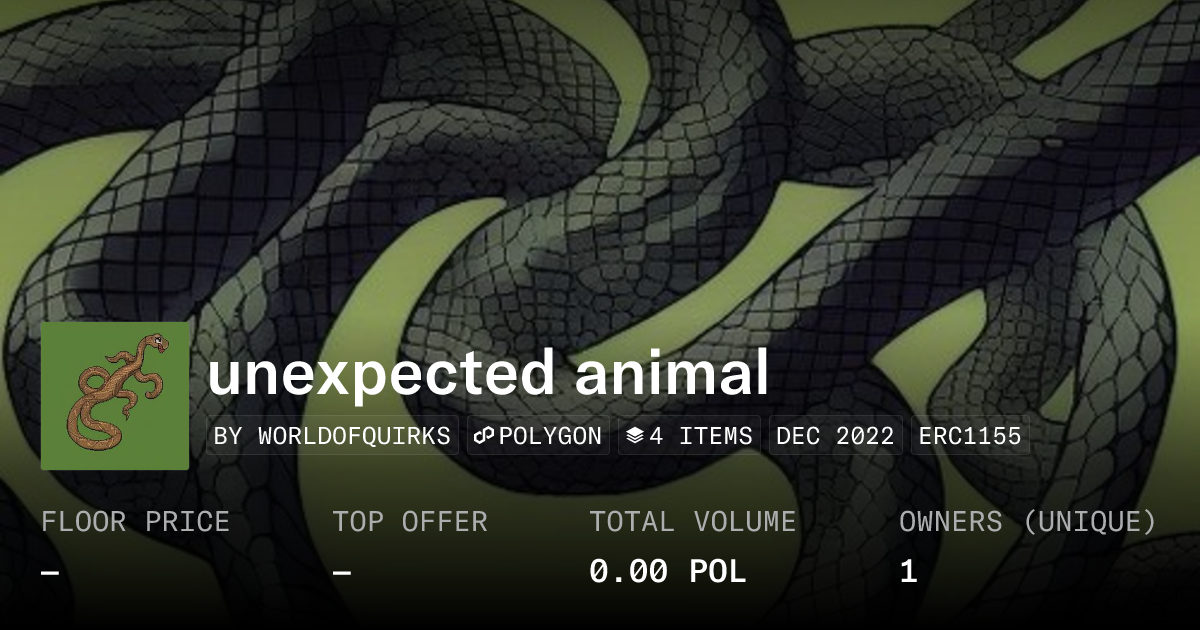 unexpected animal - Collection | OpenSea
