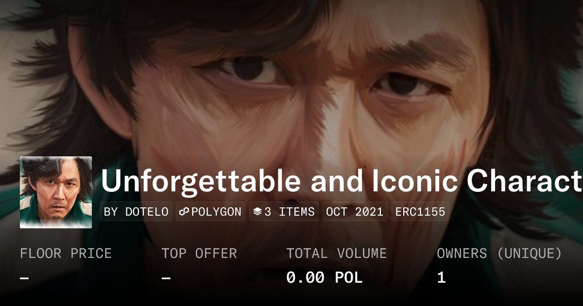 Unforgettable and Iconic Characters - Collection | OpenSea