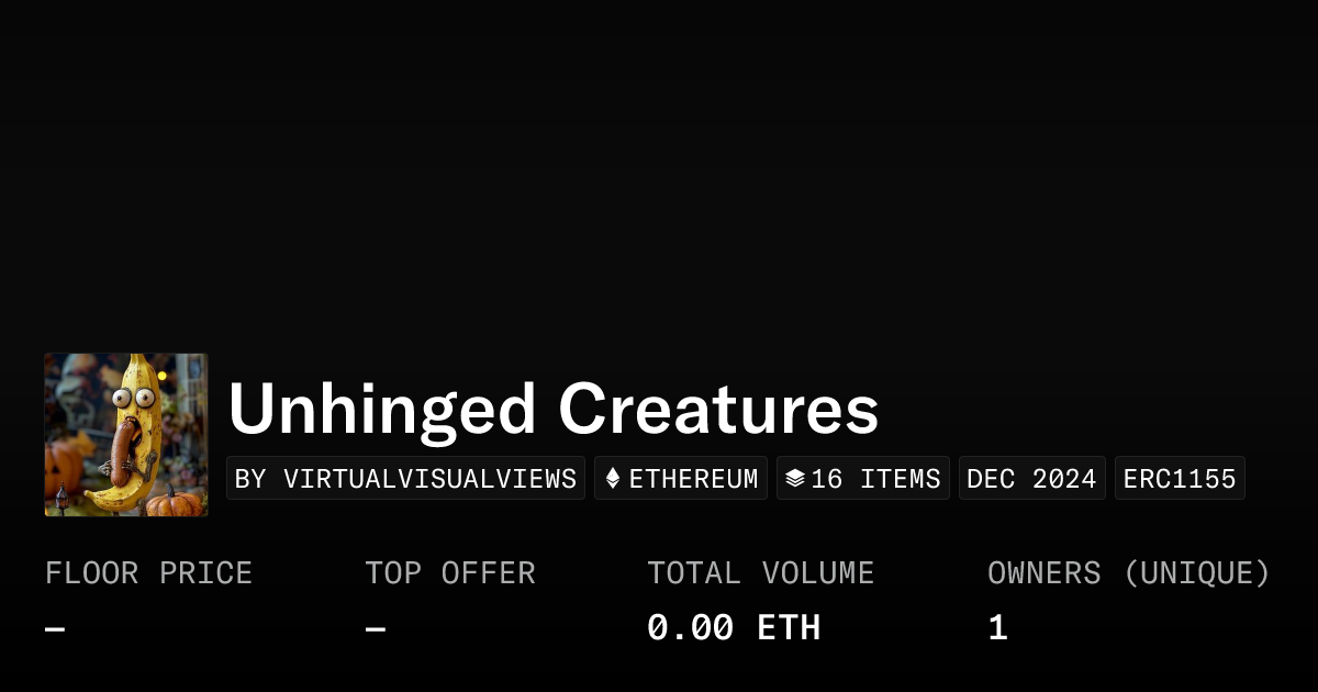 Unhinged Creatures - Collection | OpenSea