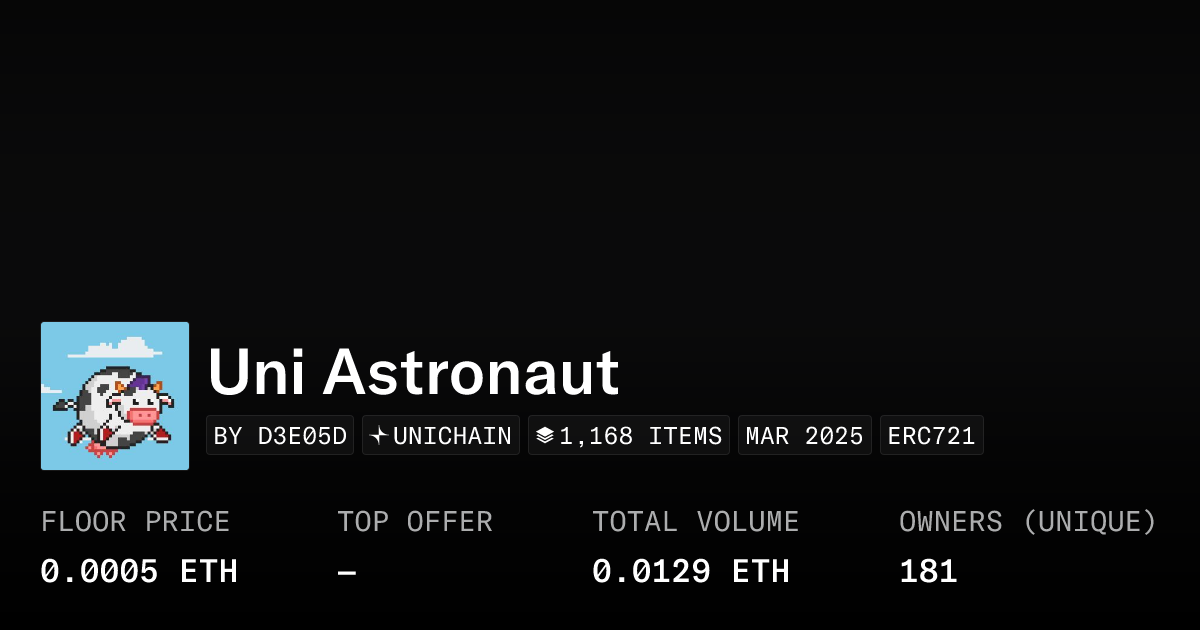 Uni Astronaut - Collection | OpenSea