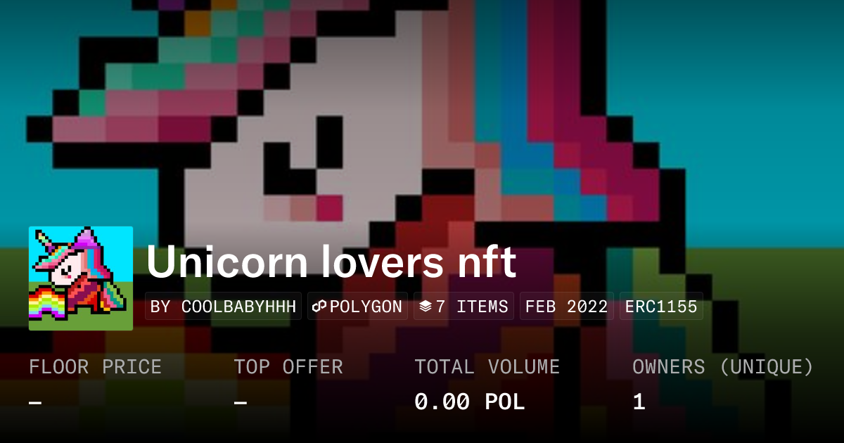 Unicorn lovers nft - Collection | OpenSea
