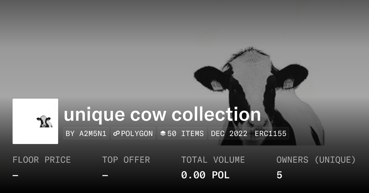 unique cow collection - Collection | OpenSea