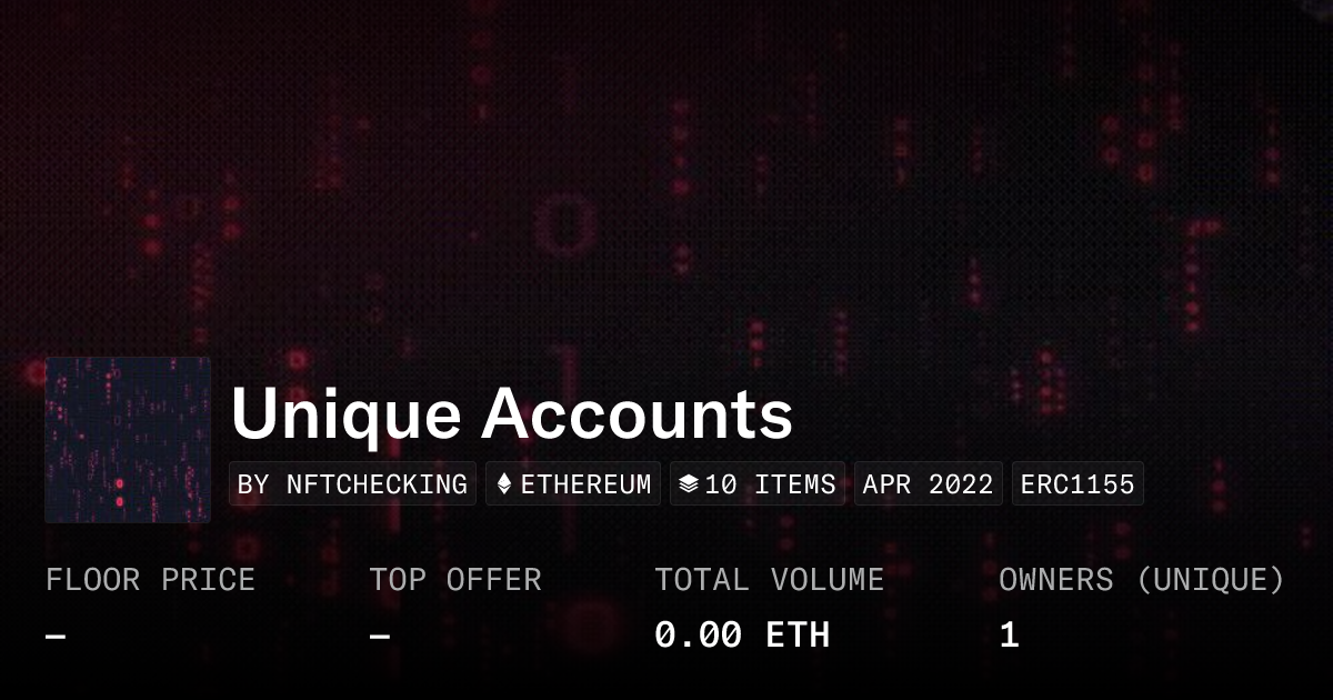 Unique Accounts - Collection | OpenSea
