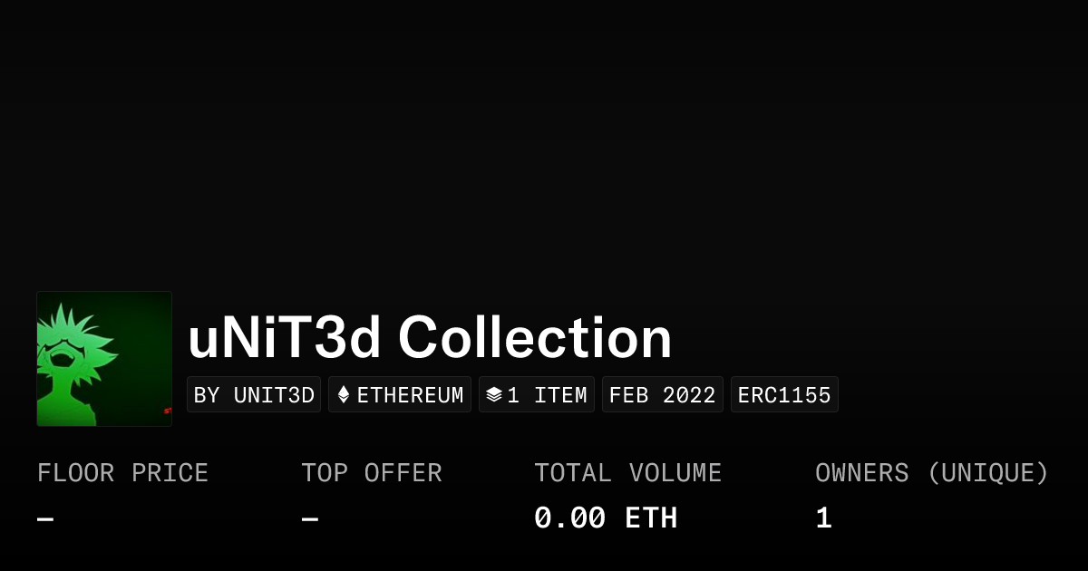 uNiT3d Collection - Collection | OpenSea