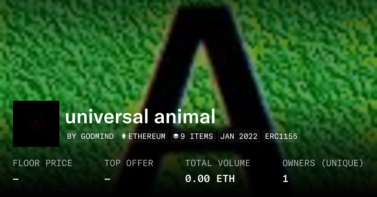 universal animal - Collection | OpenSea