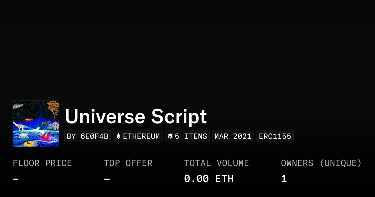 Universe Script - Collection | OpenSea