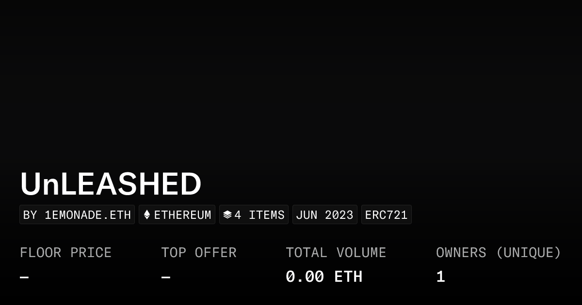 UnLEASHED - Collection | OpenSea