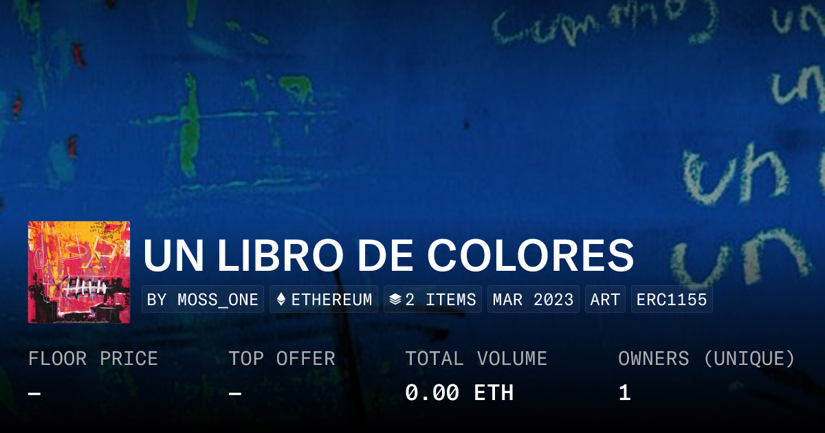 UN LIBRO DE COLORES - Collection | OpenSea