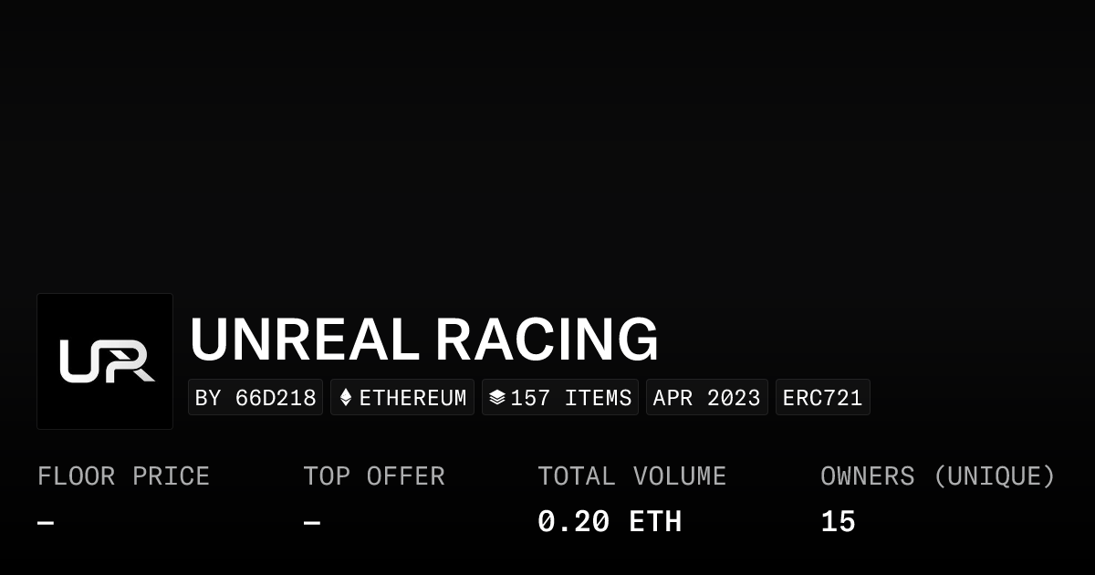 UNREAL RACING - Collection | OpenSea
