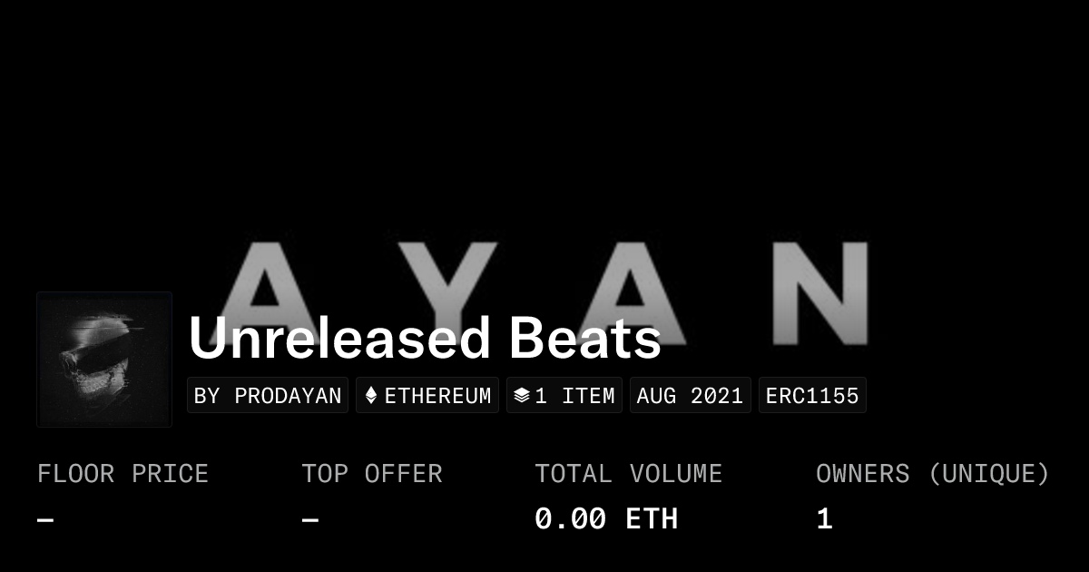 Unreleased Beats - Collection | OpenSea