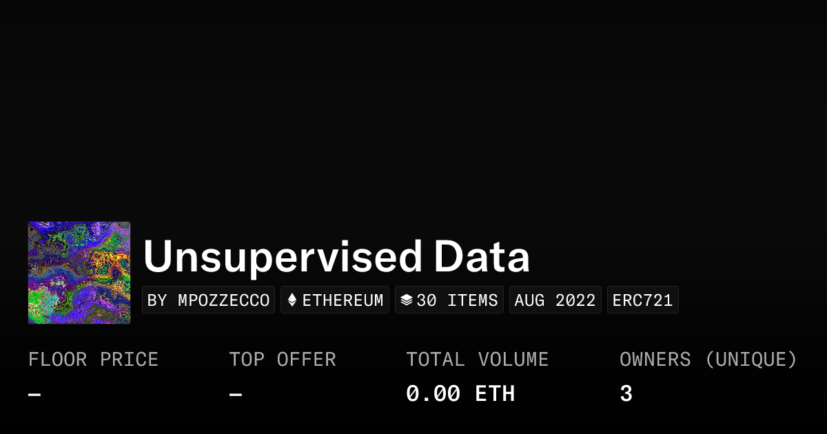 Unsupervised Data - Collection | OpenSea