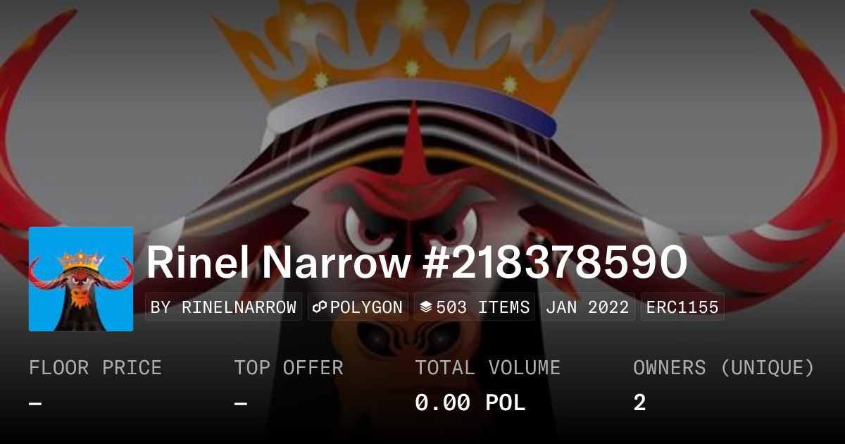 Rinel Narrow #218378590 - Collection | OpenSea