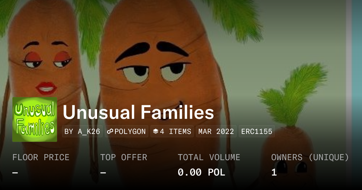 Unusual Families - Collection | OpenSea