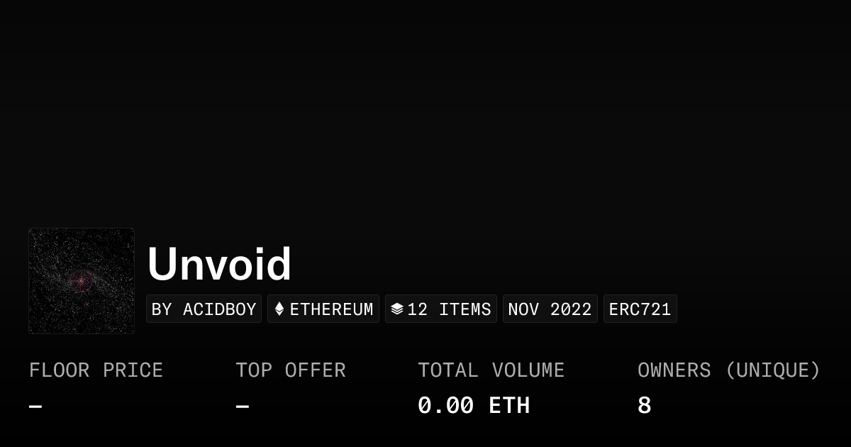 Unvoid - Collection | OpenSea