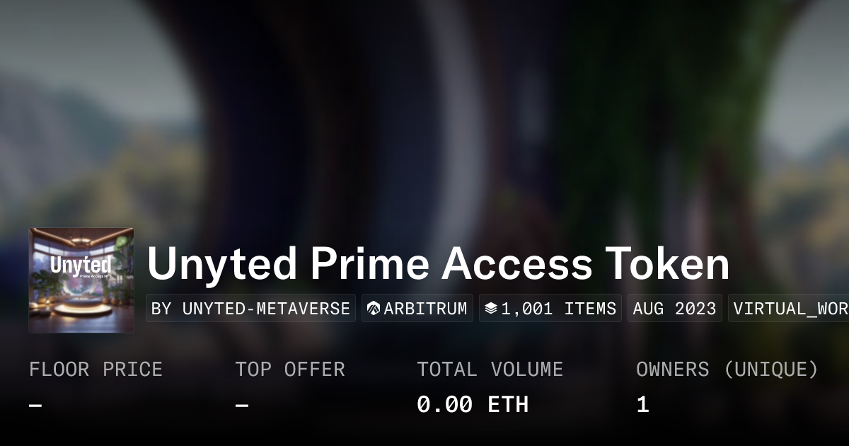 Unyted Prime Access Token - Collection | OpenSea