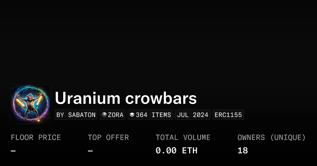 Uranium crowbars - Collection | OpenSea