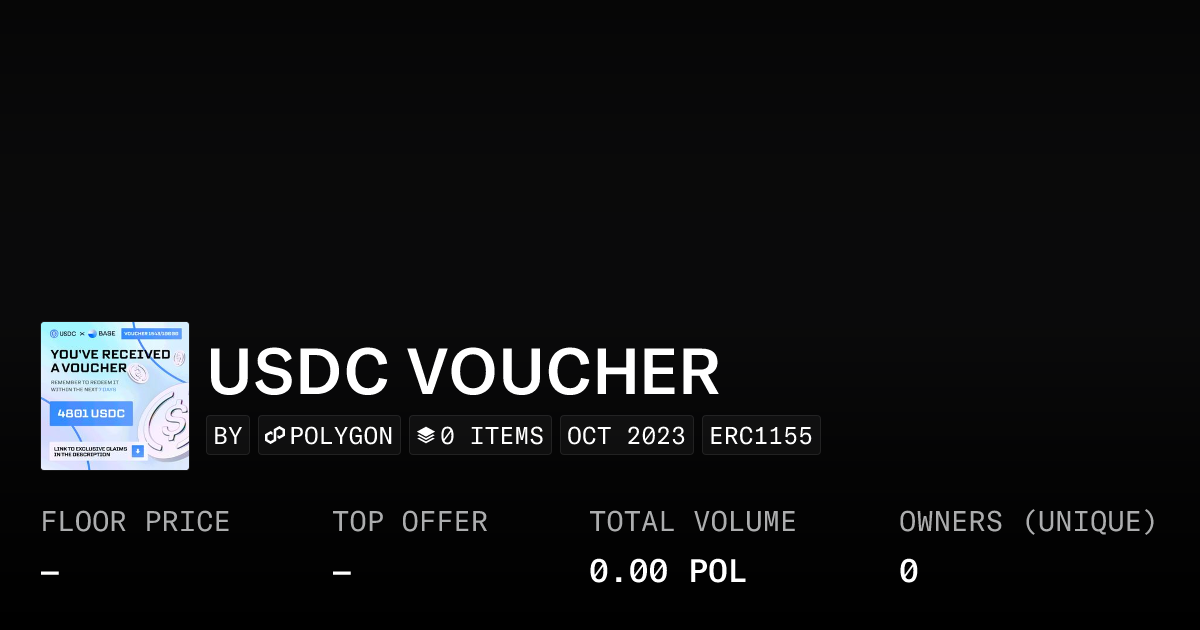 USDC VOUCHER - Collection | OpenSea