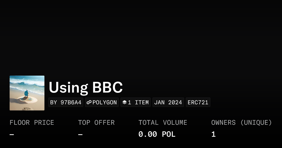 Using BBC - Collection | OpenSea