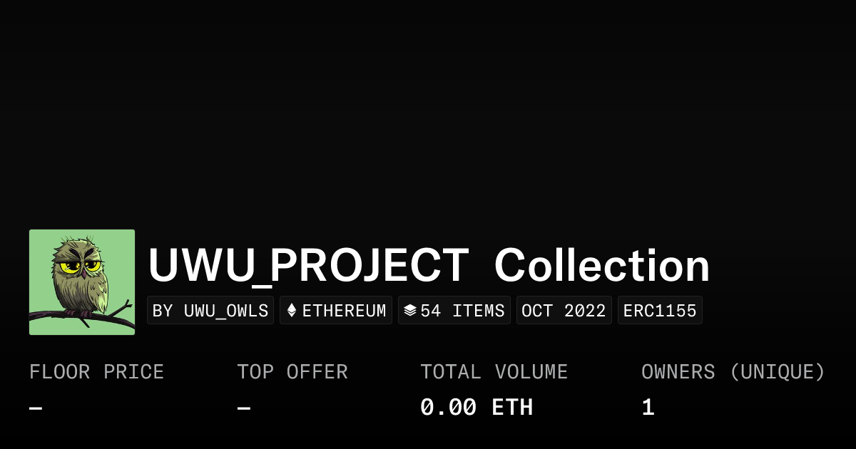 UWU_PROJECT Collection - Collection | OpenSea