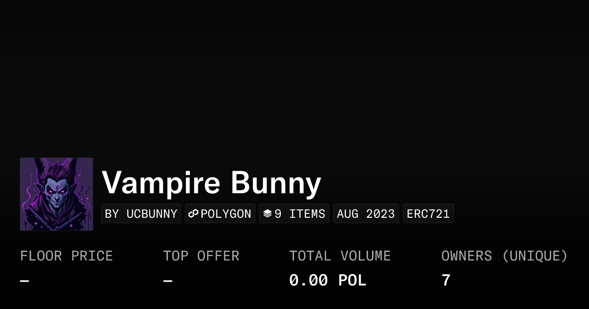 Vampire Bunny - Collection | OpenSea