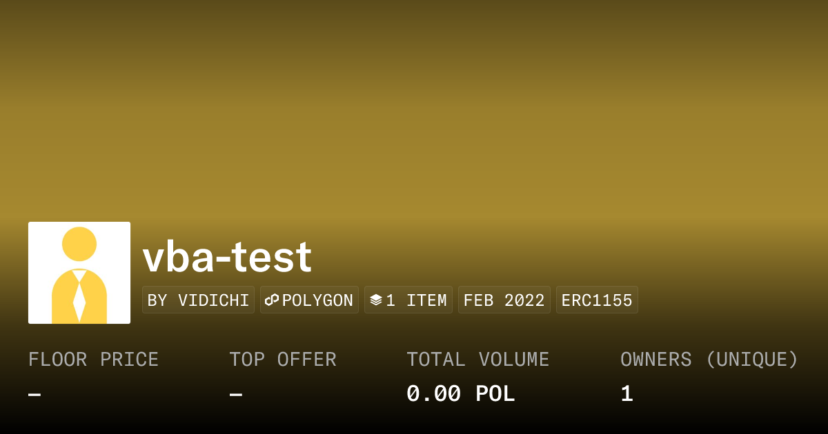 vba-test - Collection | OpenSea