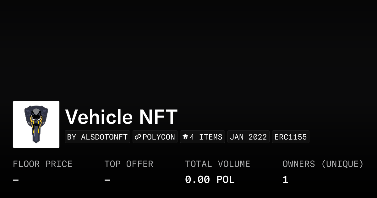 Vehicle NFT - Collection | OpenSea