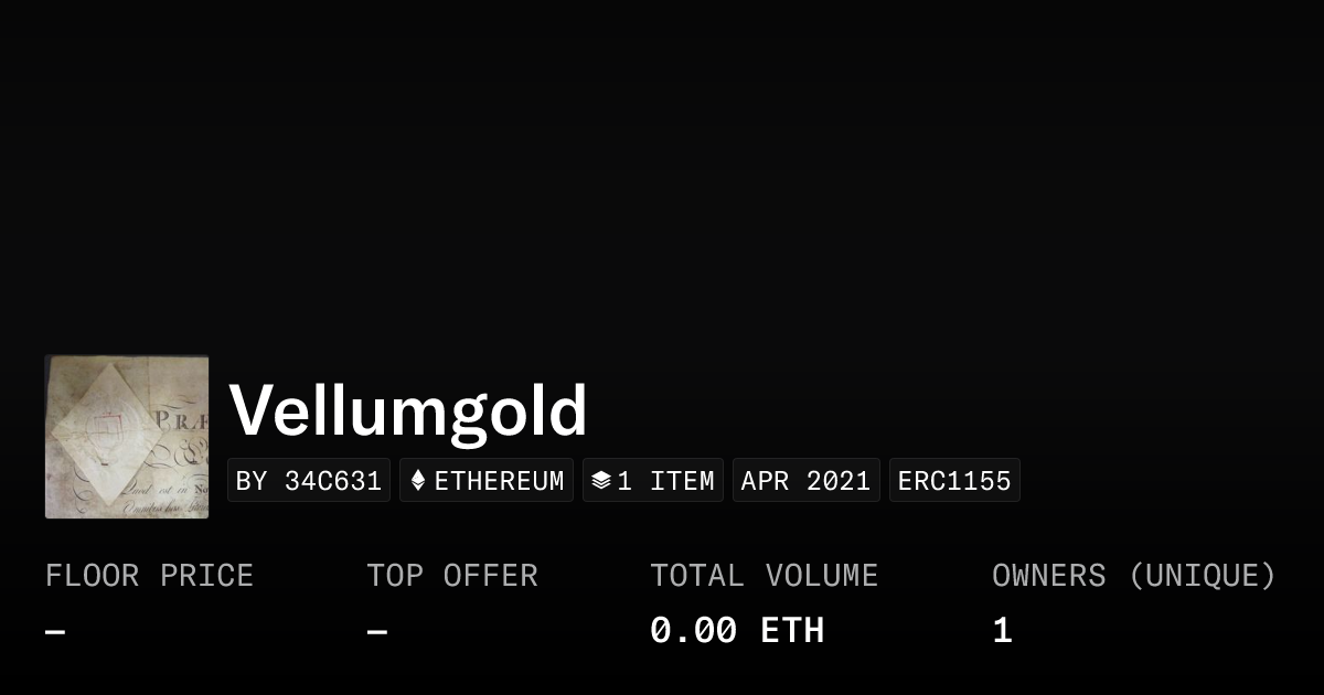 Vellumgold - Collection | OpenSea