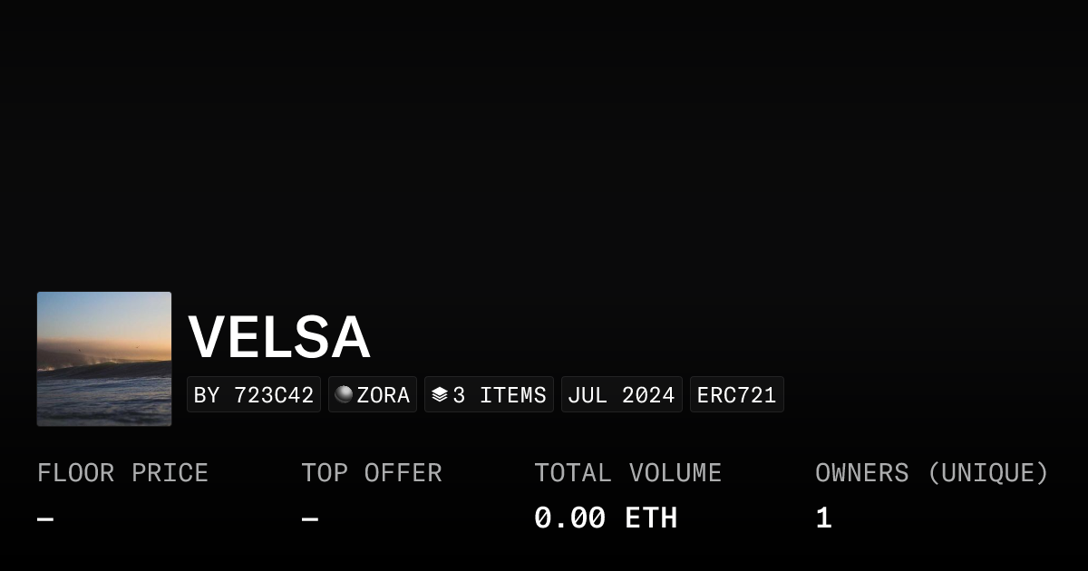 VELSA - Collection | OpenSea