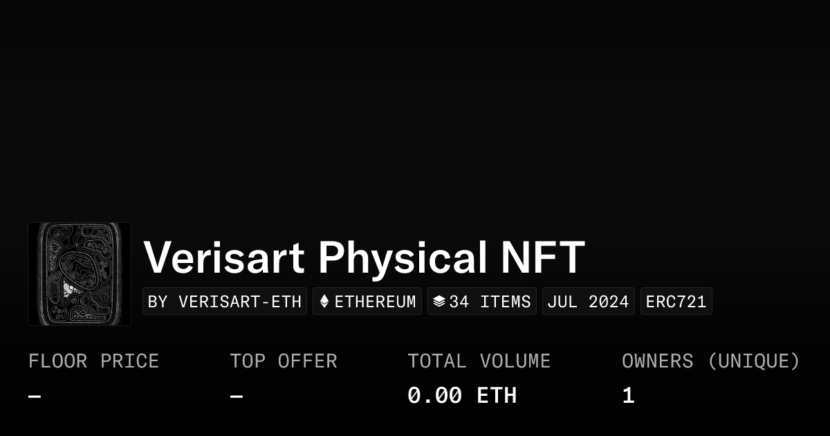 Verisart Physical NFT - Collection | OpenSea