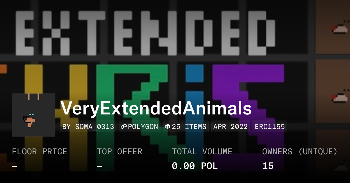 VeryExtendedAnimals - Collection | OpenSea