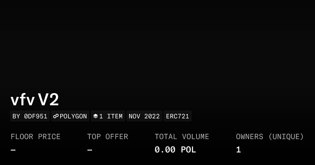 vfv V2 - Collection | OpenSea