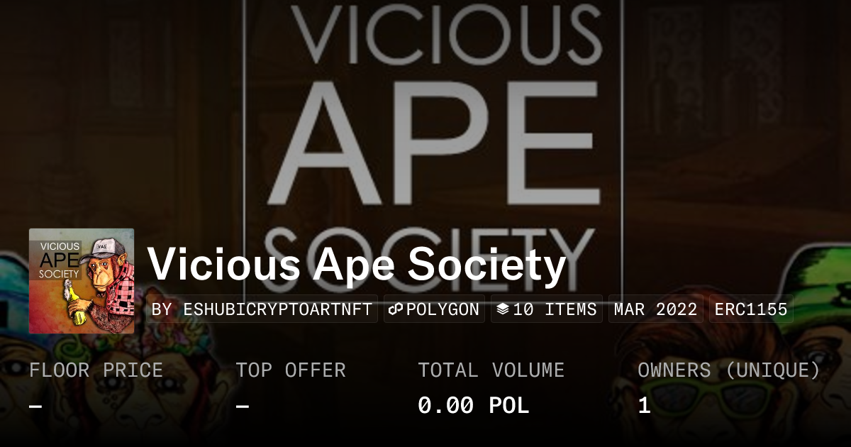 Vicious Ape Society - Collection | OpenSea
